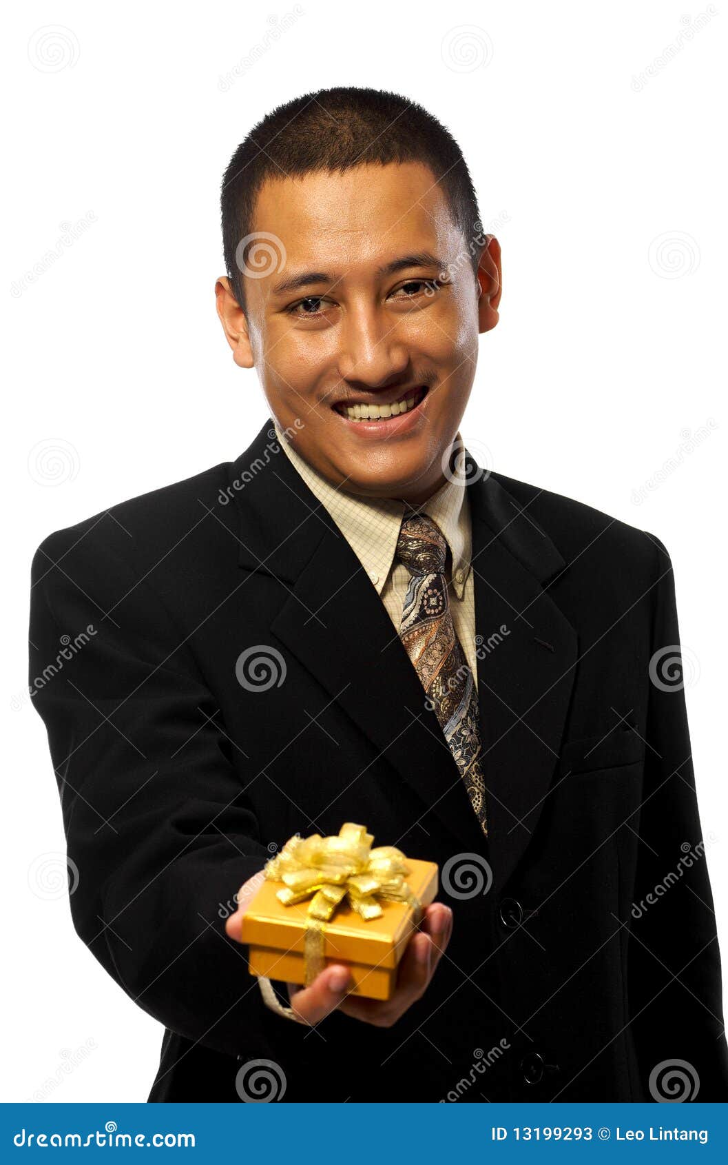 Businessman Giving Present stock image. Image of isolated - 13199293