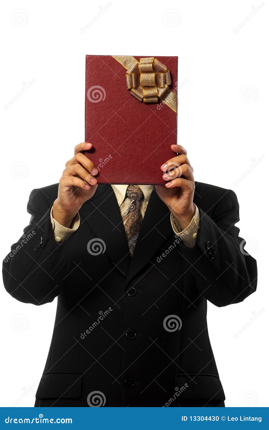 Businessman Giving Present stock photo. Image of object - 13304430