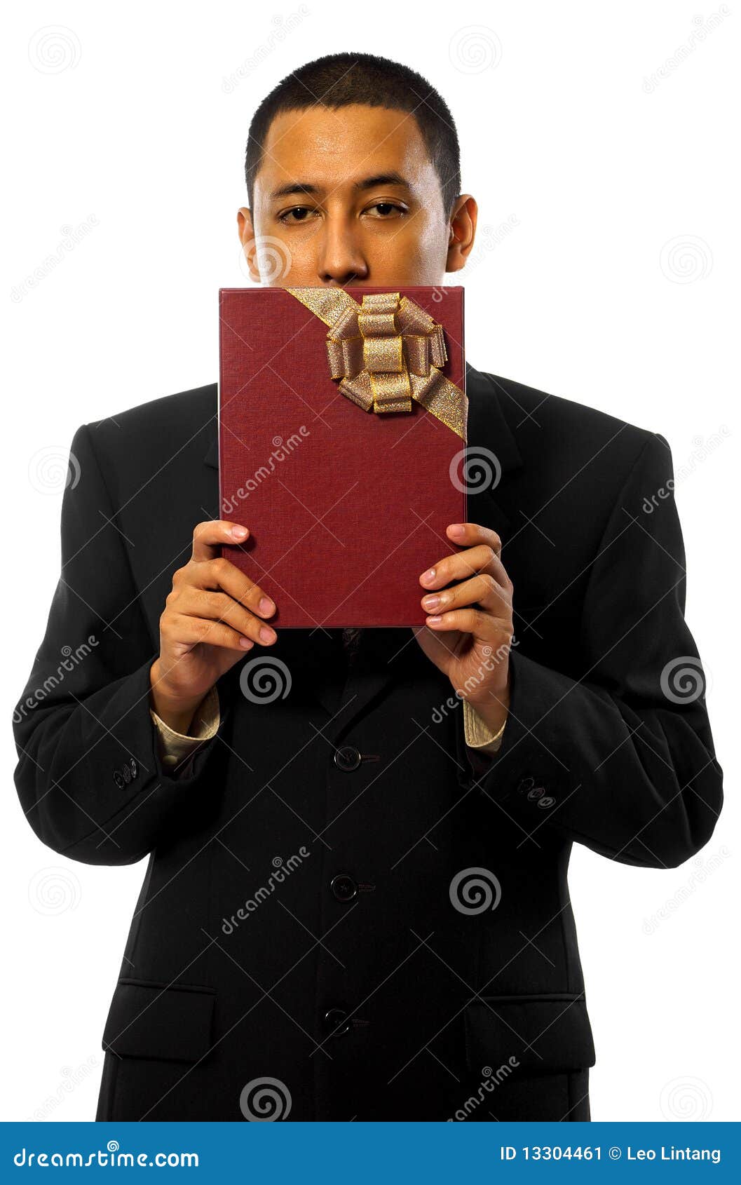 Businessman Giving Present stock image. Image of hand - 13304461