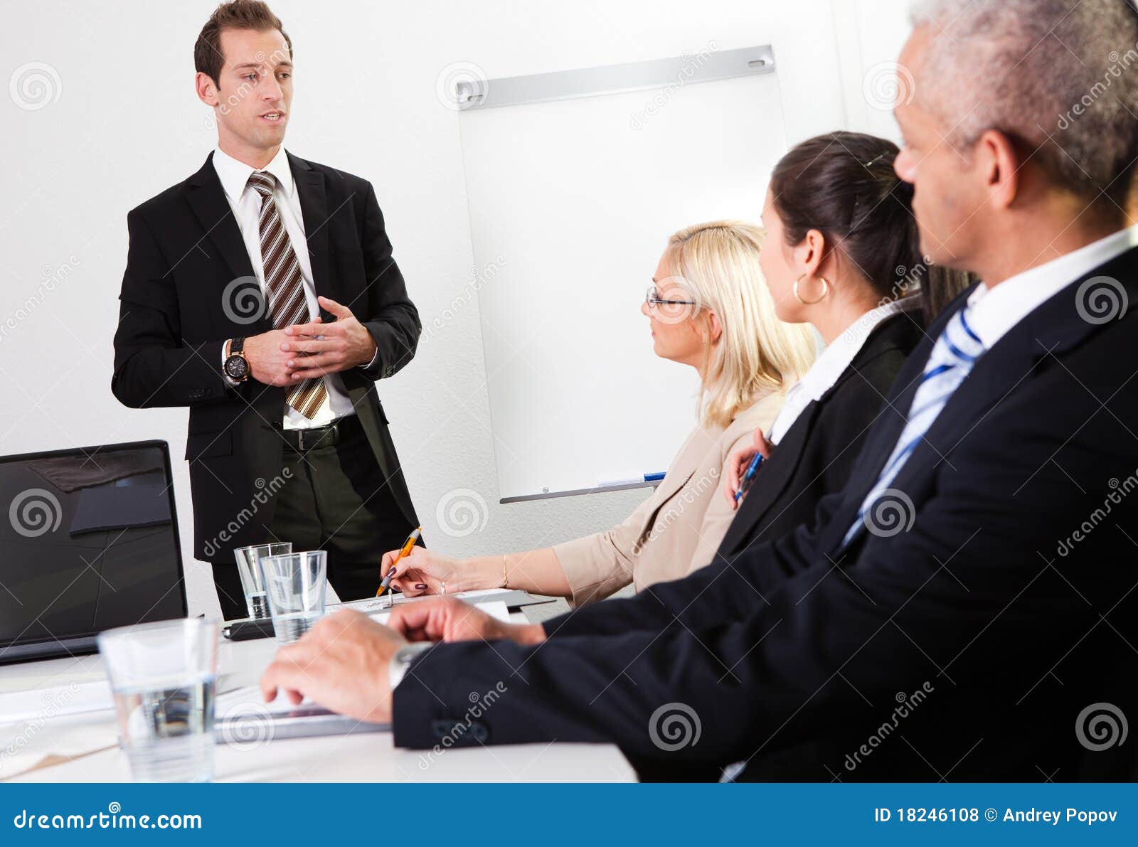 Businessman Giving a Presentation Stock Photo - Image of positive ...