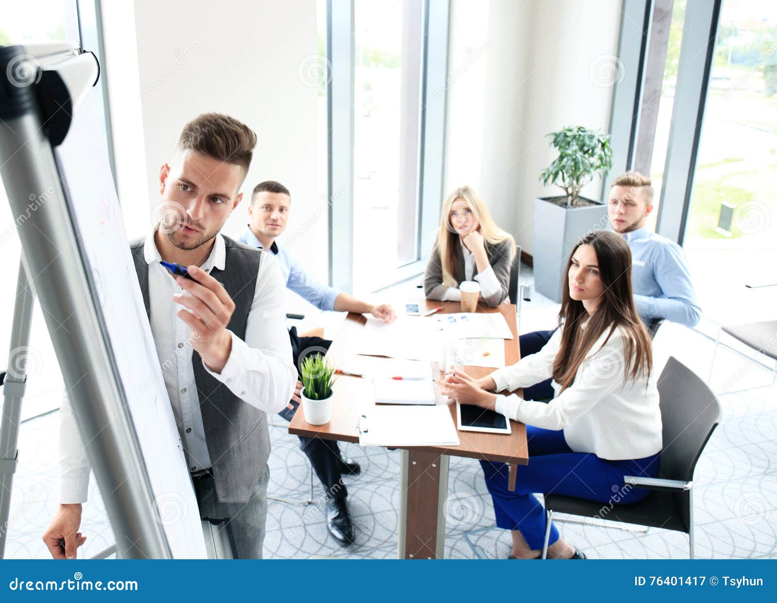 Businessman Giving a Presentation Stock Image - Image of entrepreneurs ...