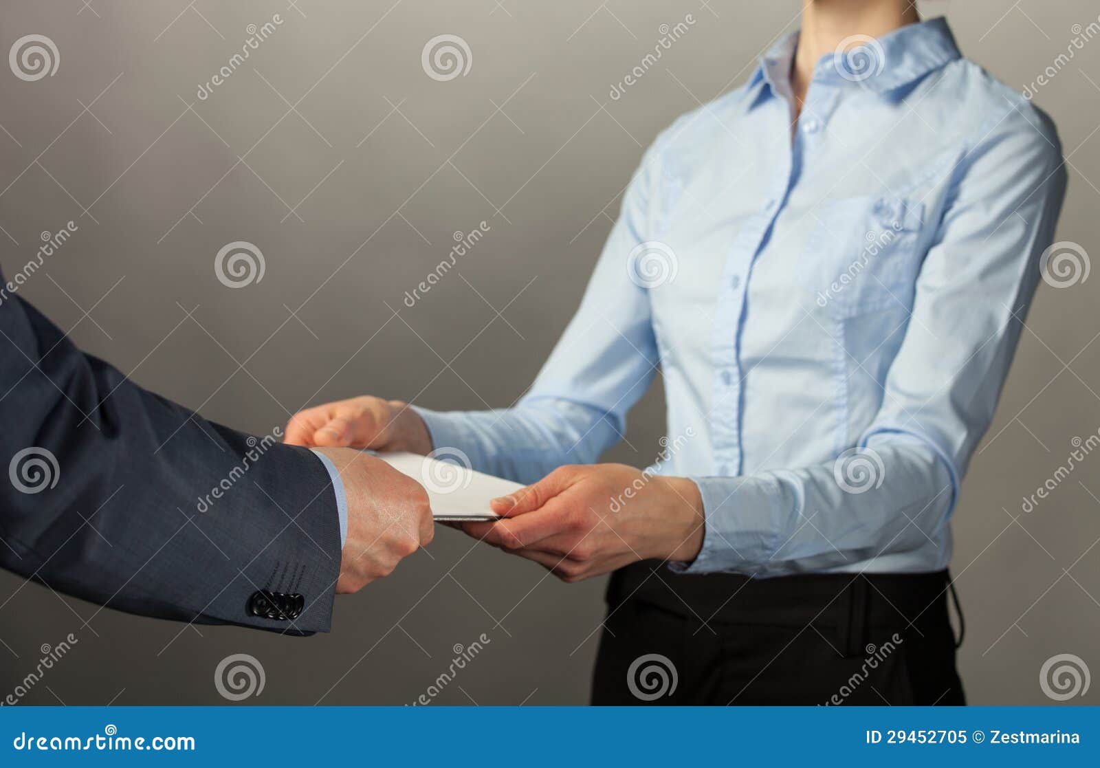 Businessman Giving Some Documents To His Secretary Stock Image - Image ...
