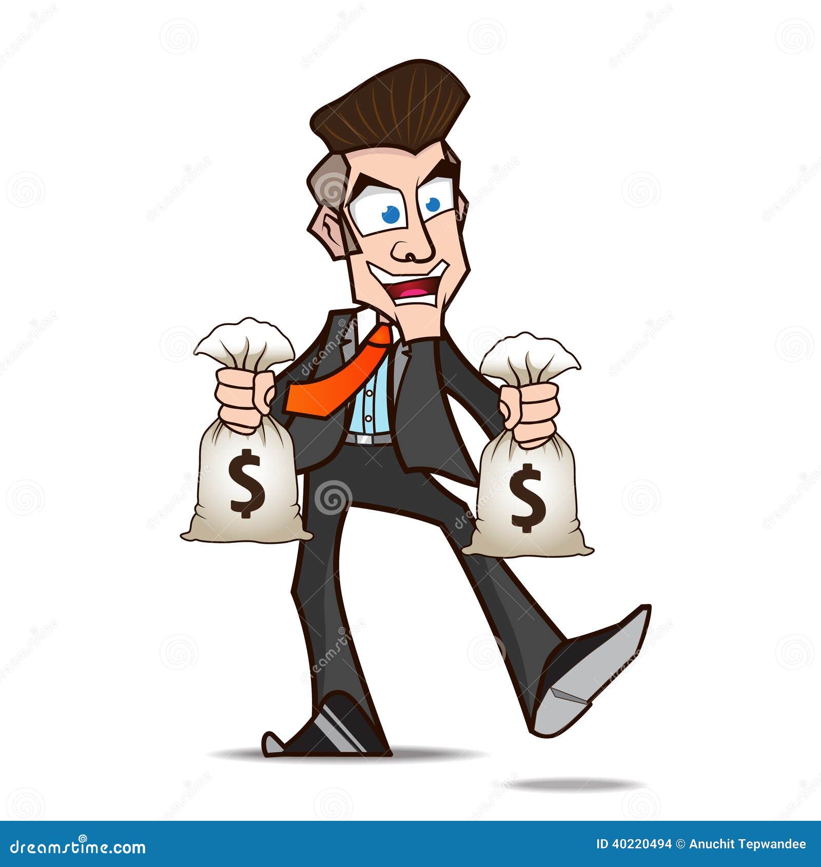 Businessman Glad To Success Cartoon | CartoonDealer.com #47148711