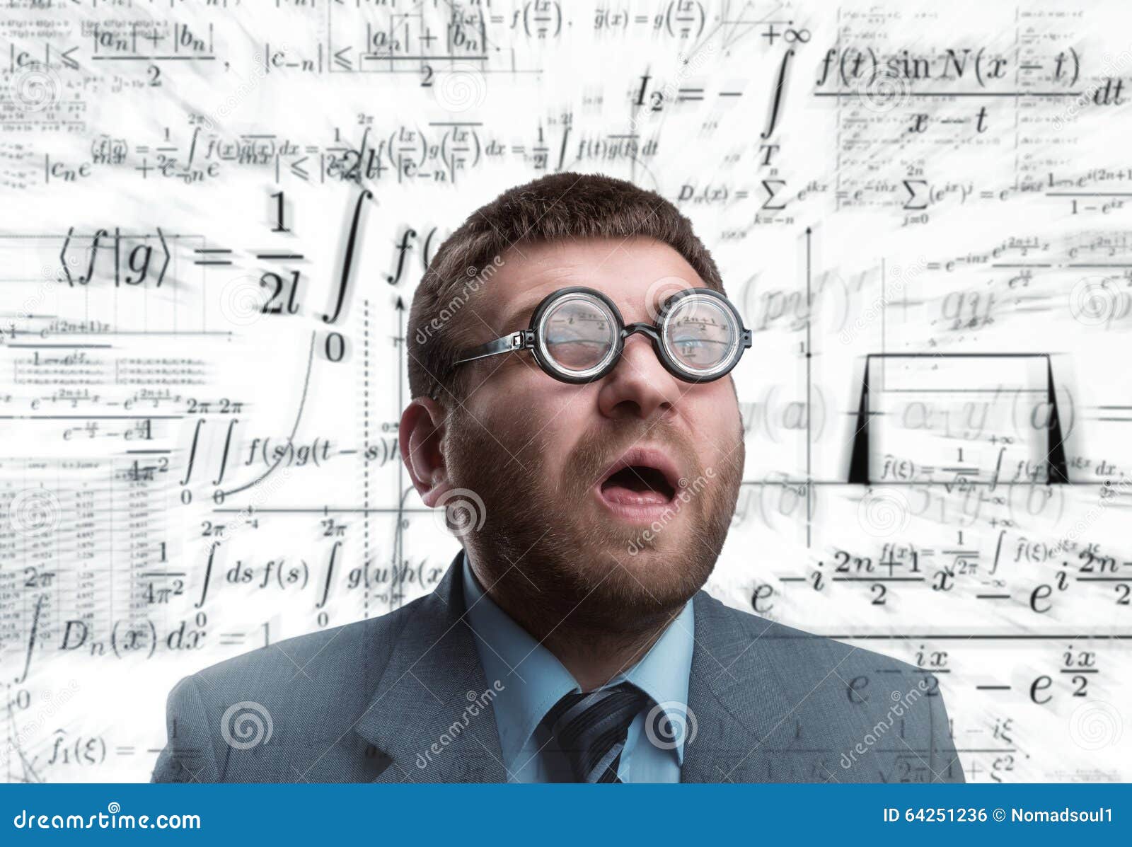Businessman in glasses stock photo. Image of mathematician - 64251236