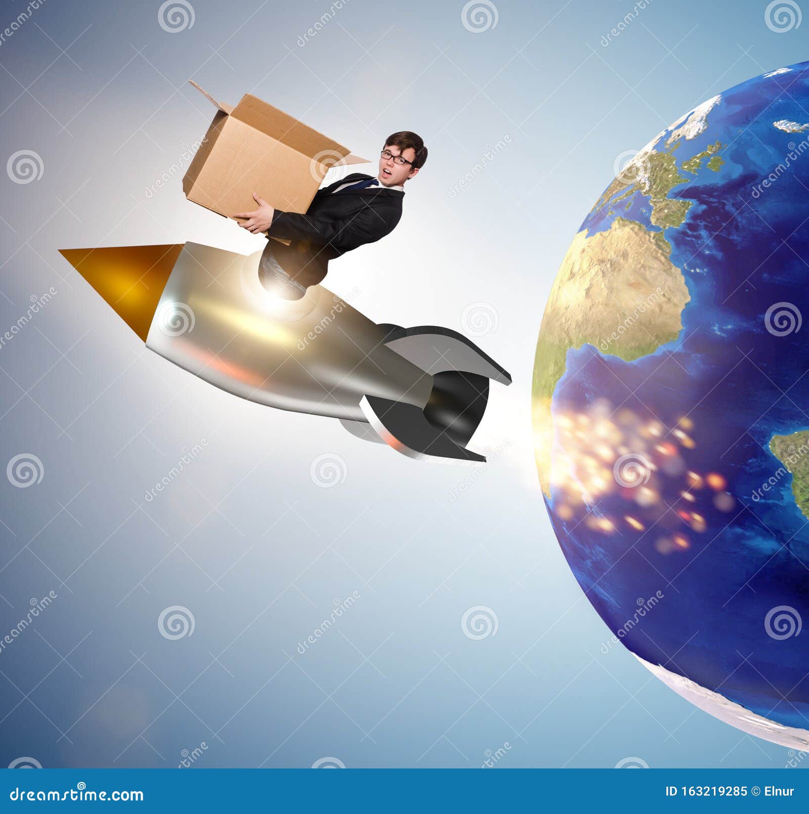 Businessman in Global Worldwide Delivery Service Stock Image - Image of ...