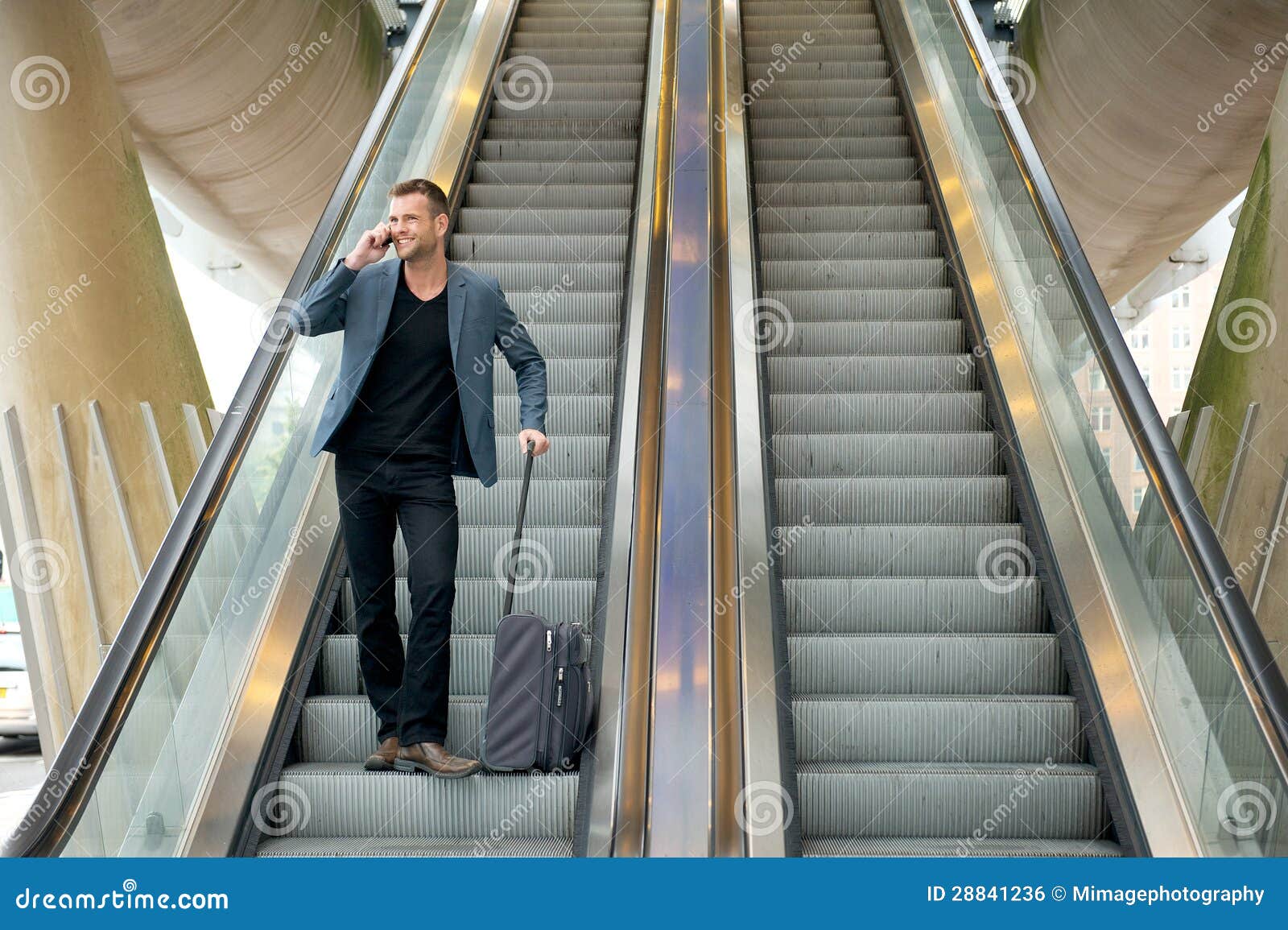 Businessman on the Go with Phone Stock Photo - Image of people ...