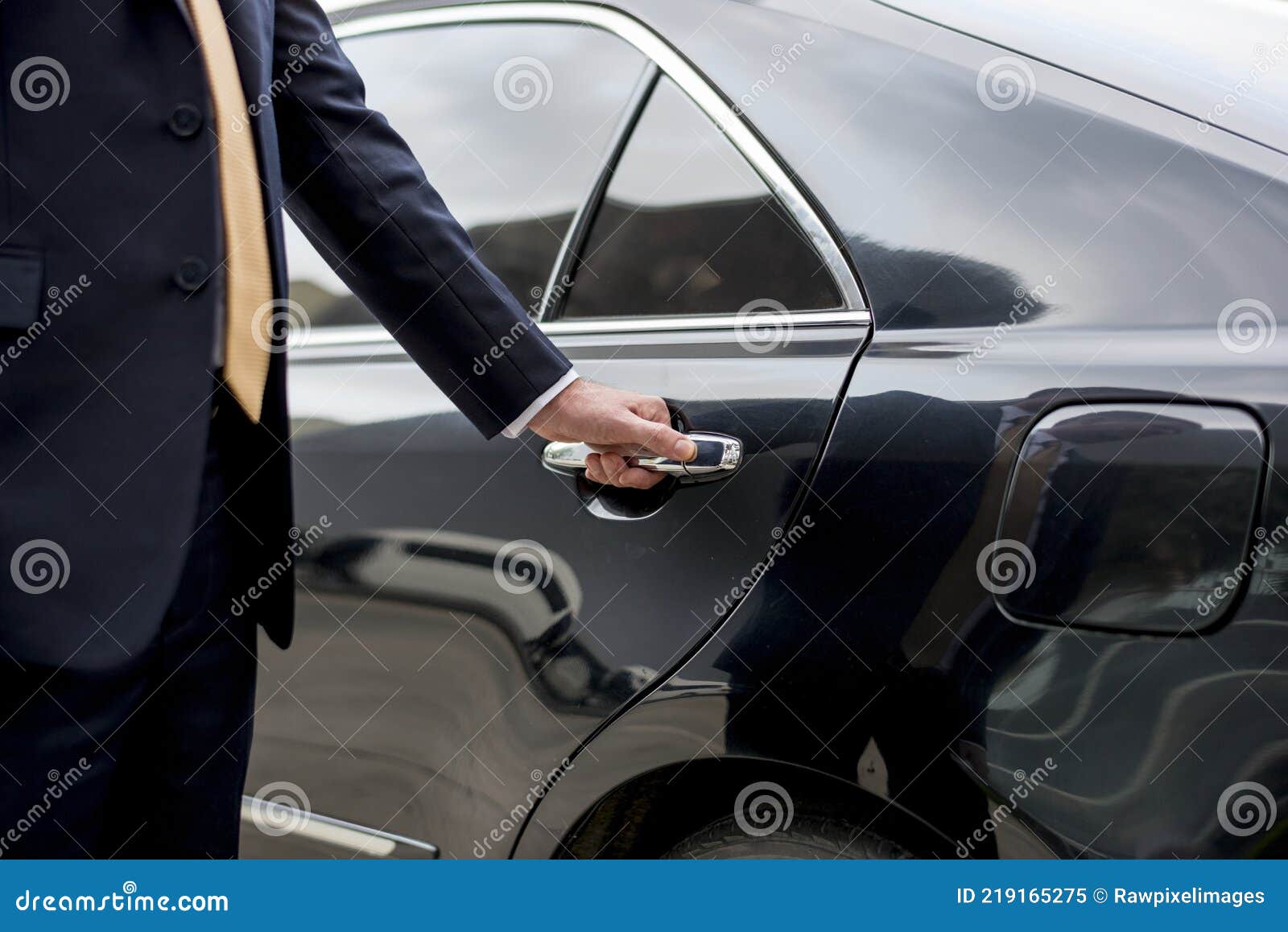 Businessman Going Inside His Car Stock Image - Image of limousine, male ...