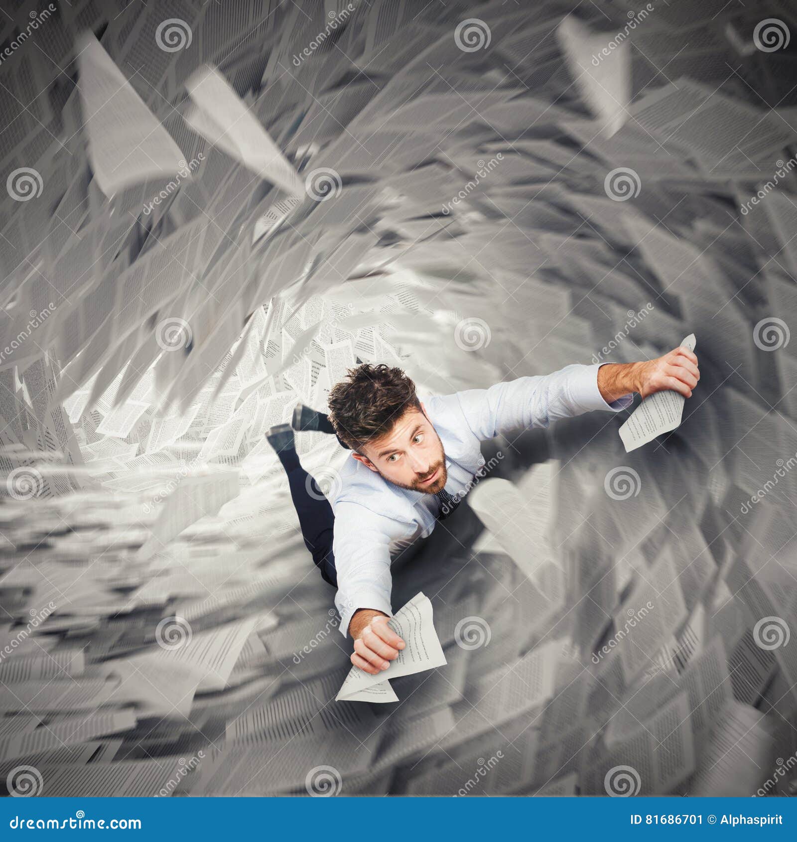 Businessman is Going To Fall Stock Image - Image of bankrupt, crumpled ...