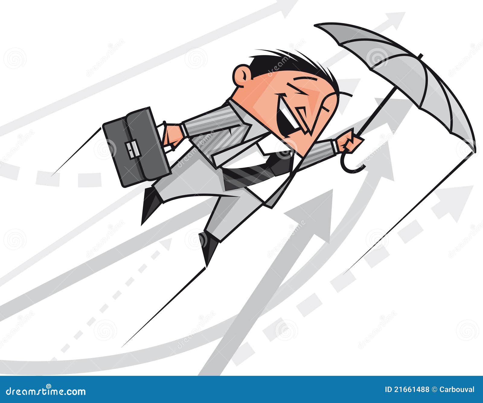 Businessman going up stock illustration. Illustration of successful ...