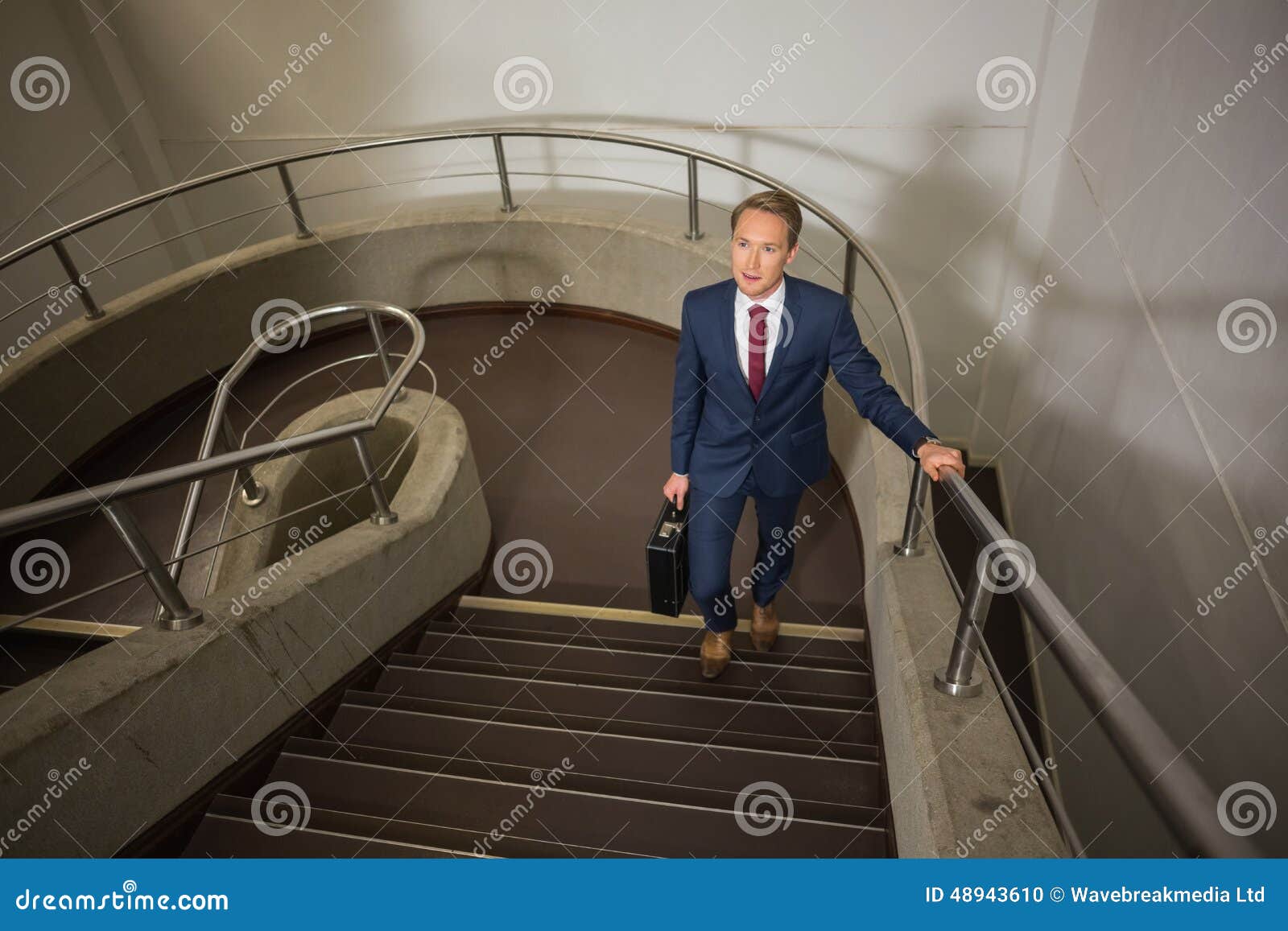 Businessman Going Up the Stairs Stock Photo - Image of structure ...