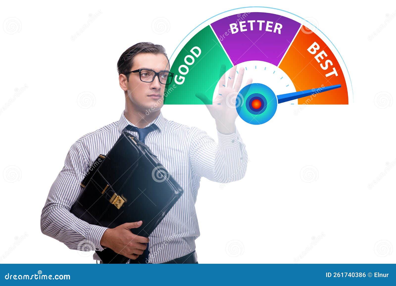 Businessman in Good Better and Best Concept Stock Photo - Image of ...