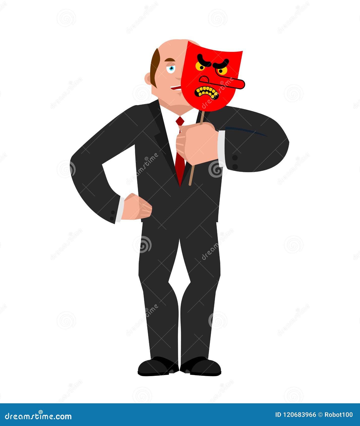 Evil Mask Vector Illustration | CartoonDealer.com #44772392