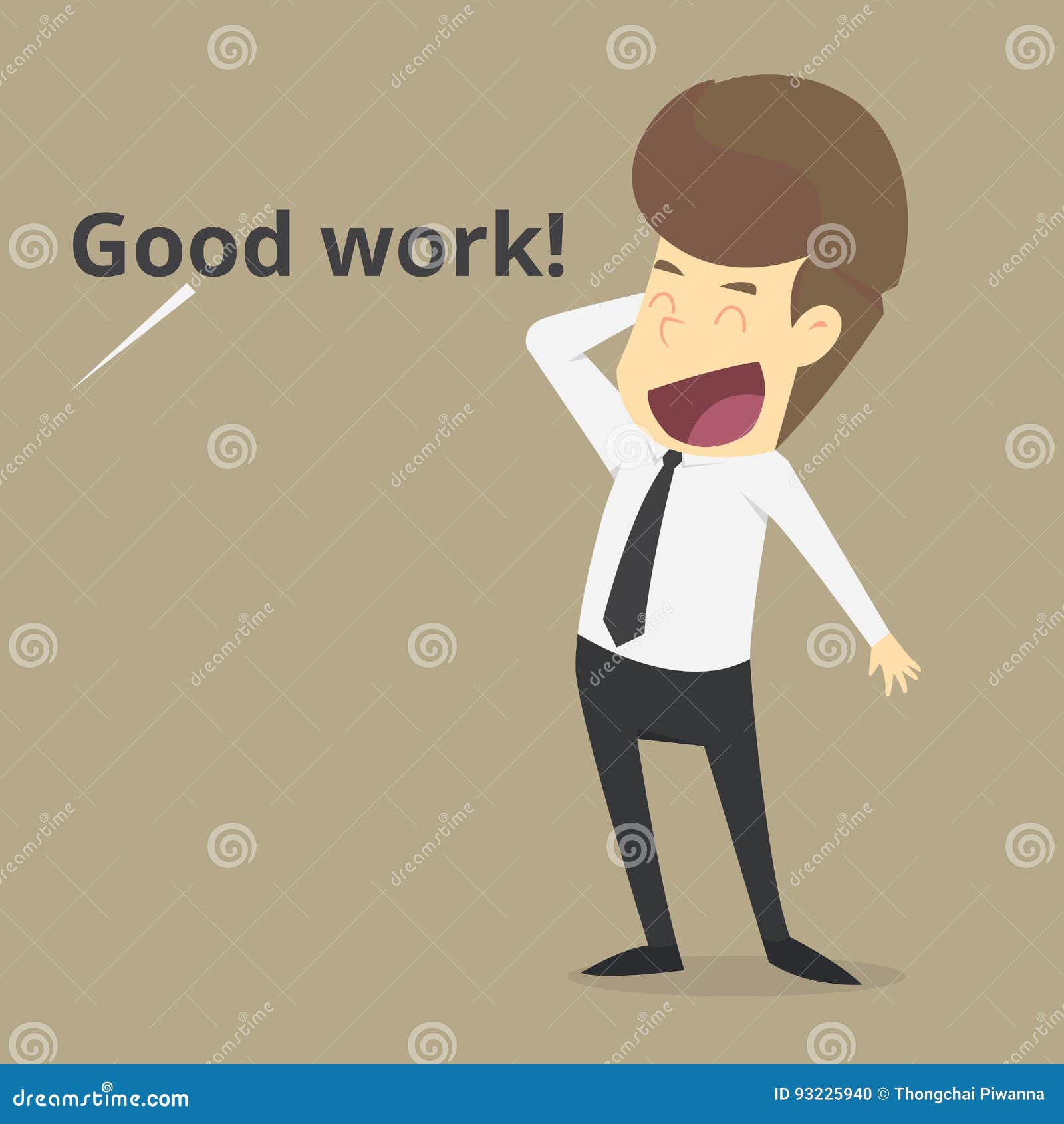 A Businessman, Good Work, Be Praised Stock Vector - Illustration of ...