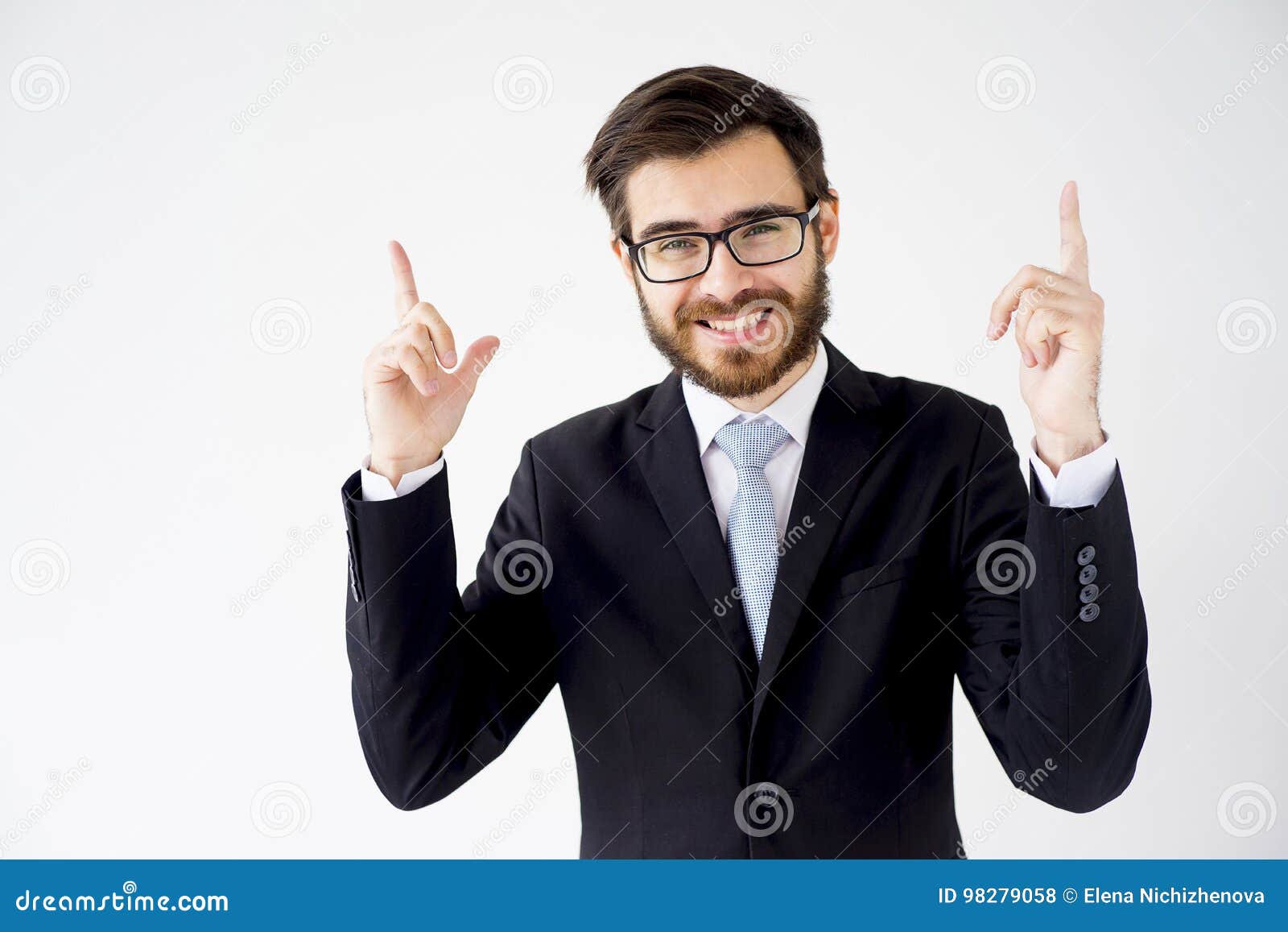 Businessman got an idea stock photo. Image of confident - 98279058