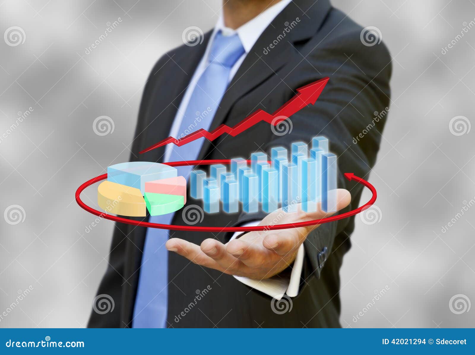 Businessman graph concept stock illustration. Illustration of ...