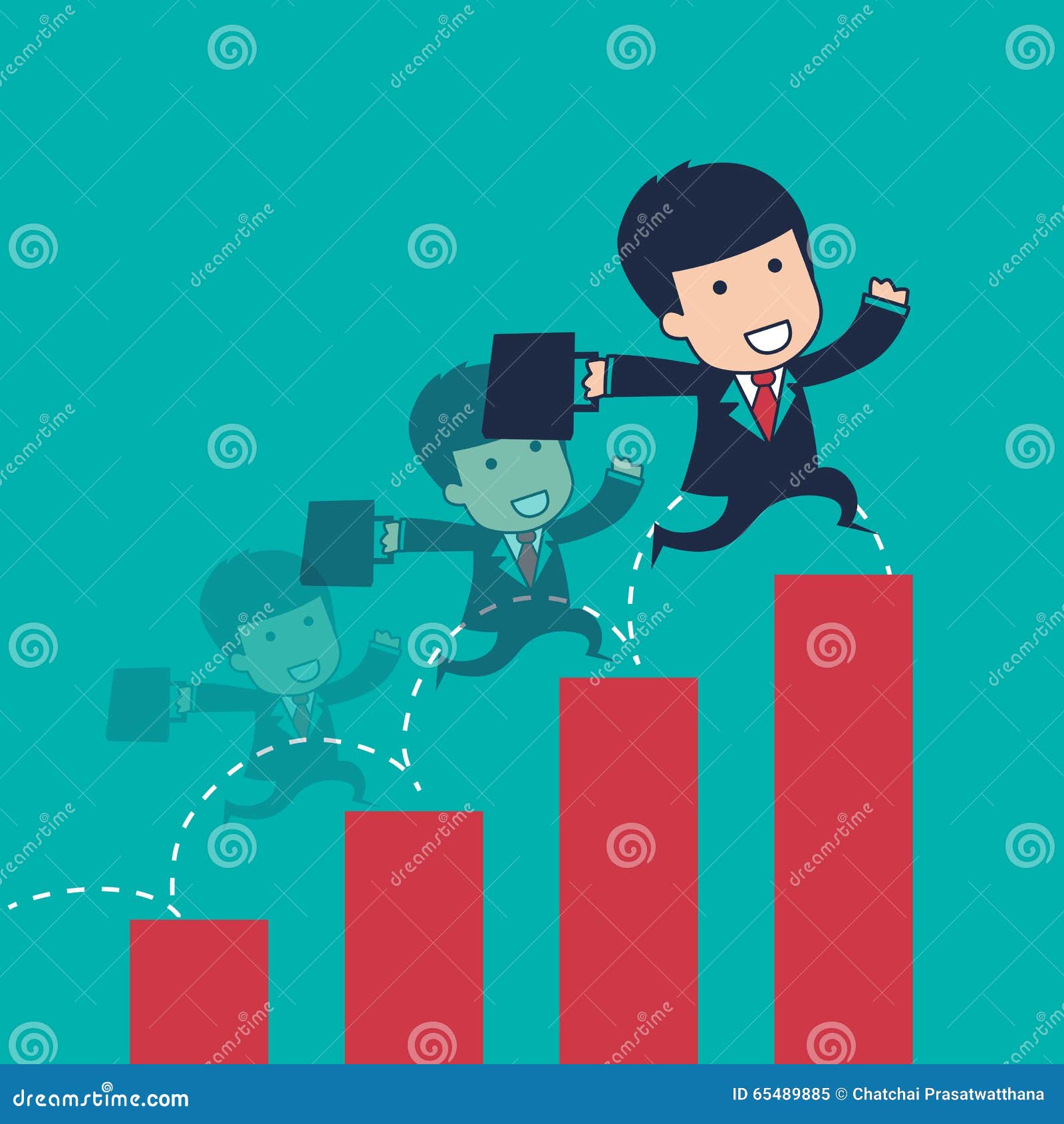 Sad Businessman With Graph Indicating A Regression. Vector Illustration ...