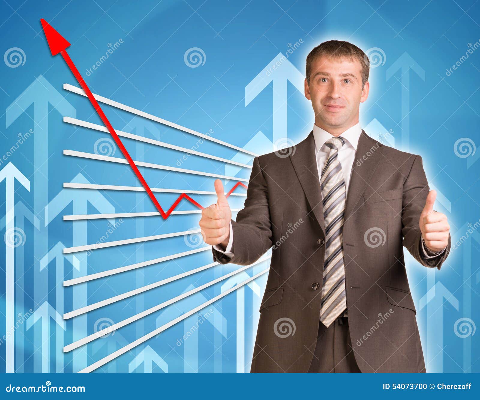 Businessman and Graphical Chart Stock Photo - Image of abstract ...