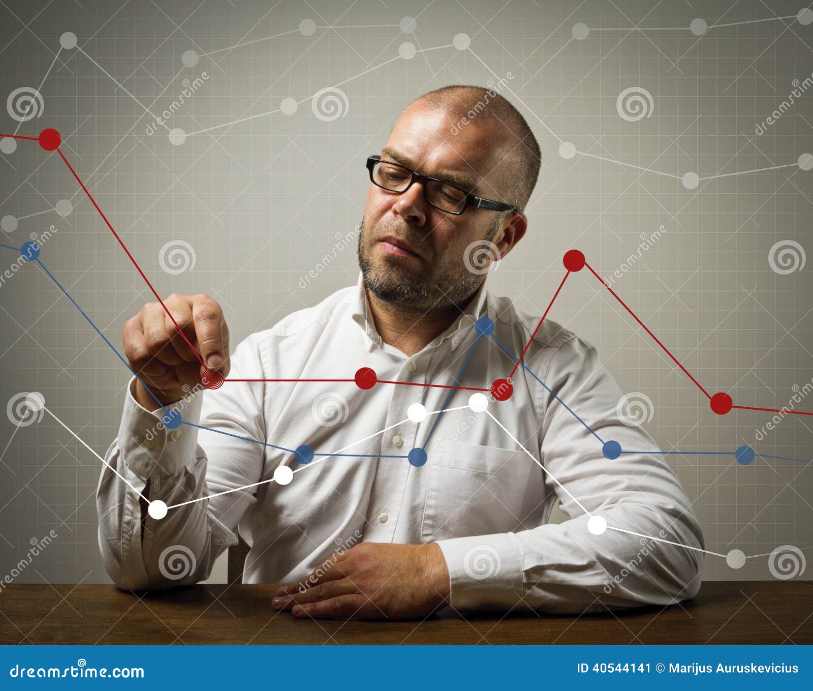 Businessman and a graphs stock image. Image of dark, improve - 40544141