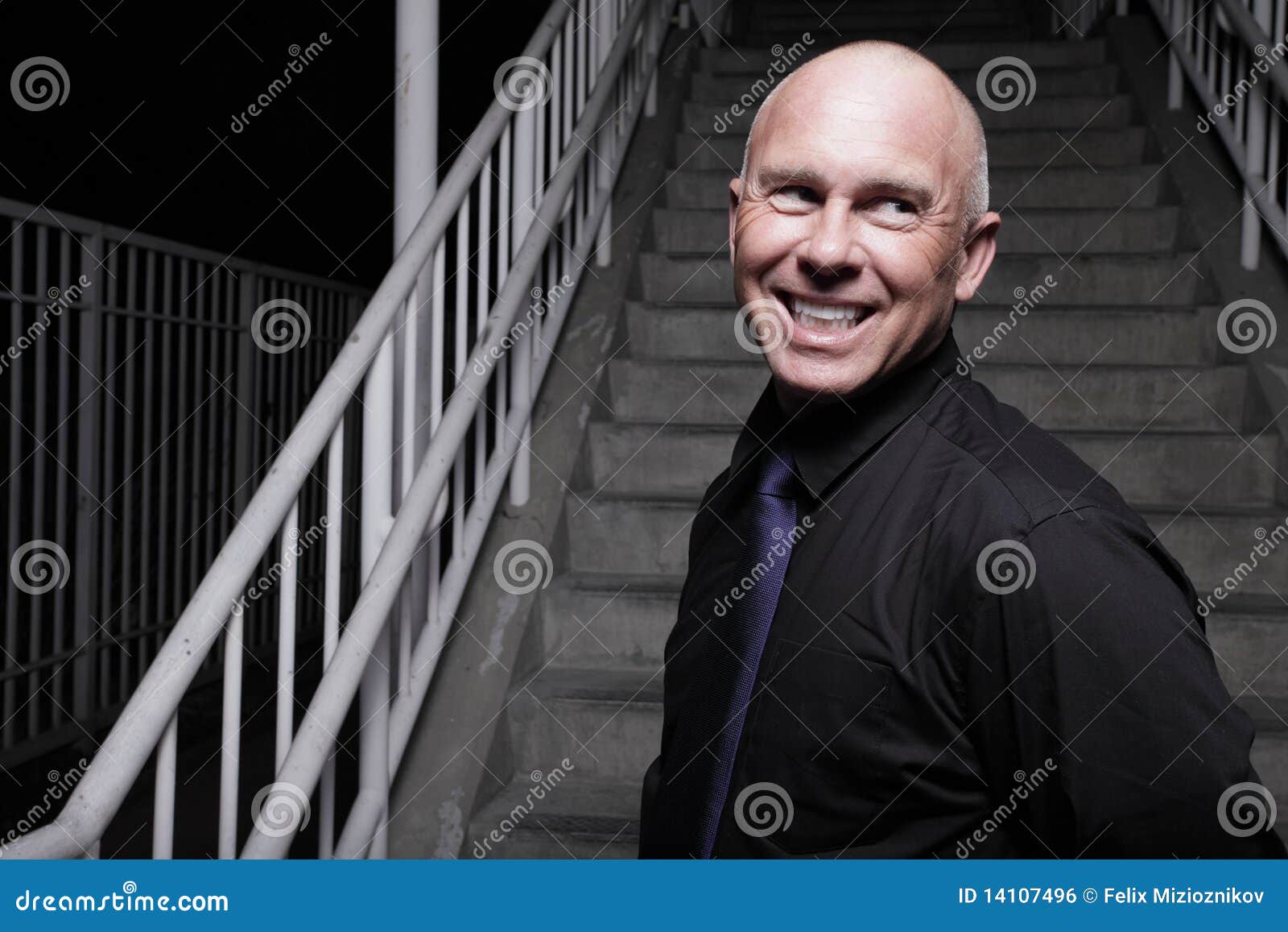 Businessman with a grin stock photo. Image of color, black - 14107496
