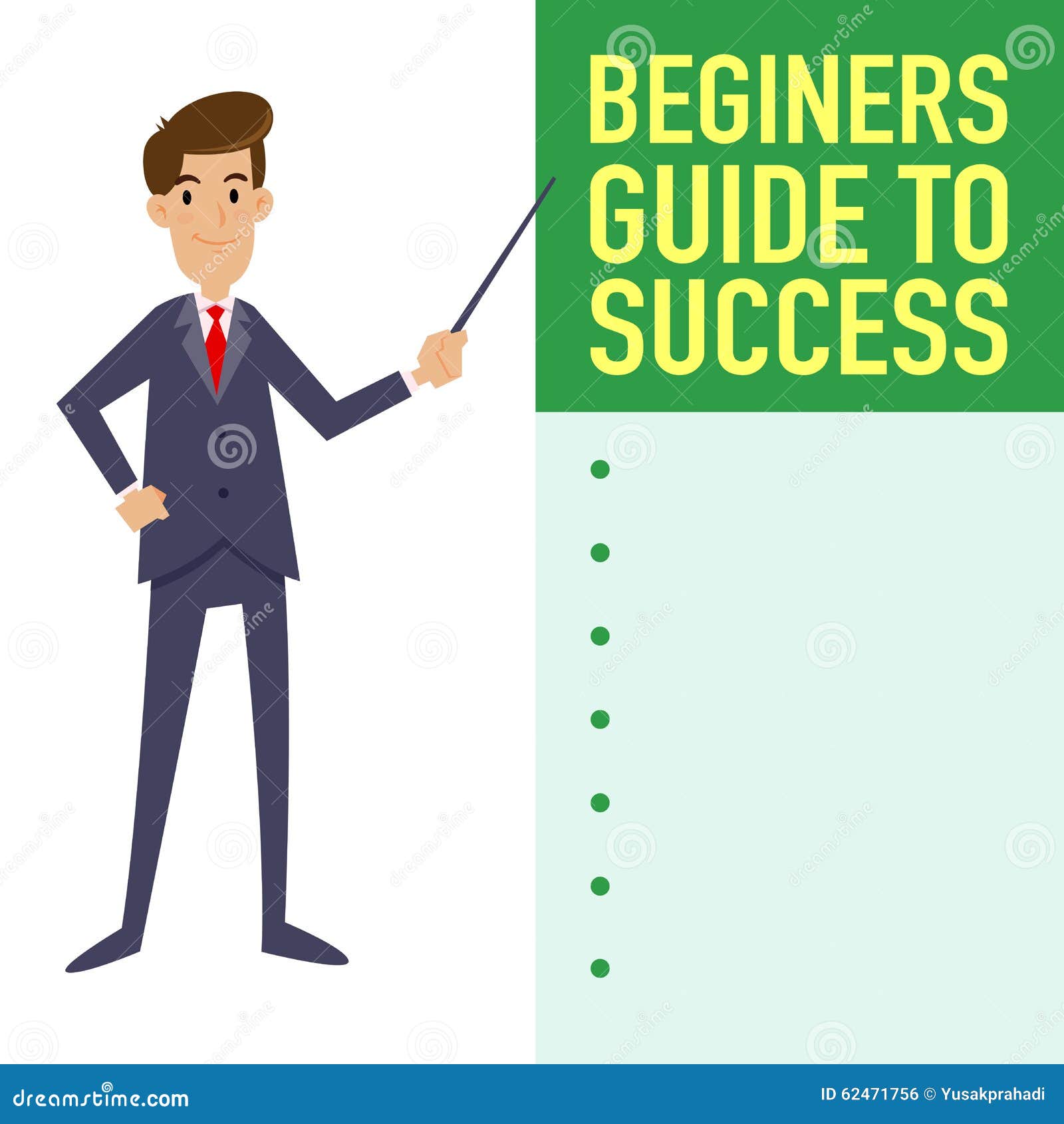 Businessman Guide To Success Stock Vector - Illustration of mascot ...