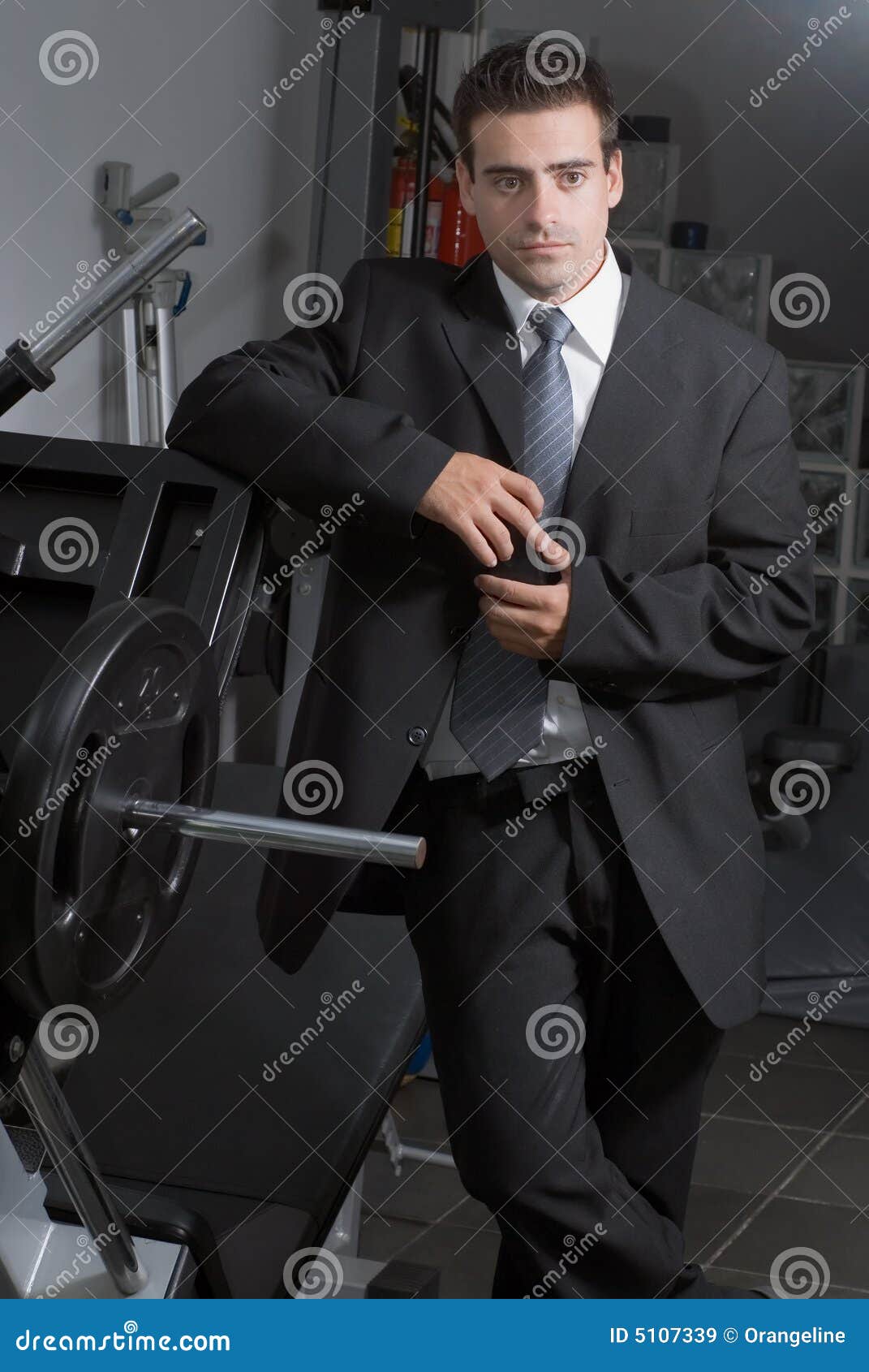 Businessman at the Gym stock image. Image of corporate - 5107339