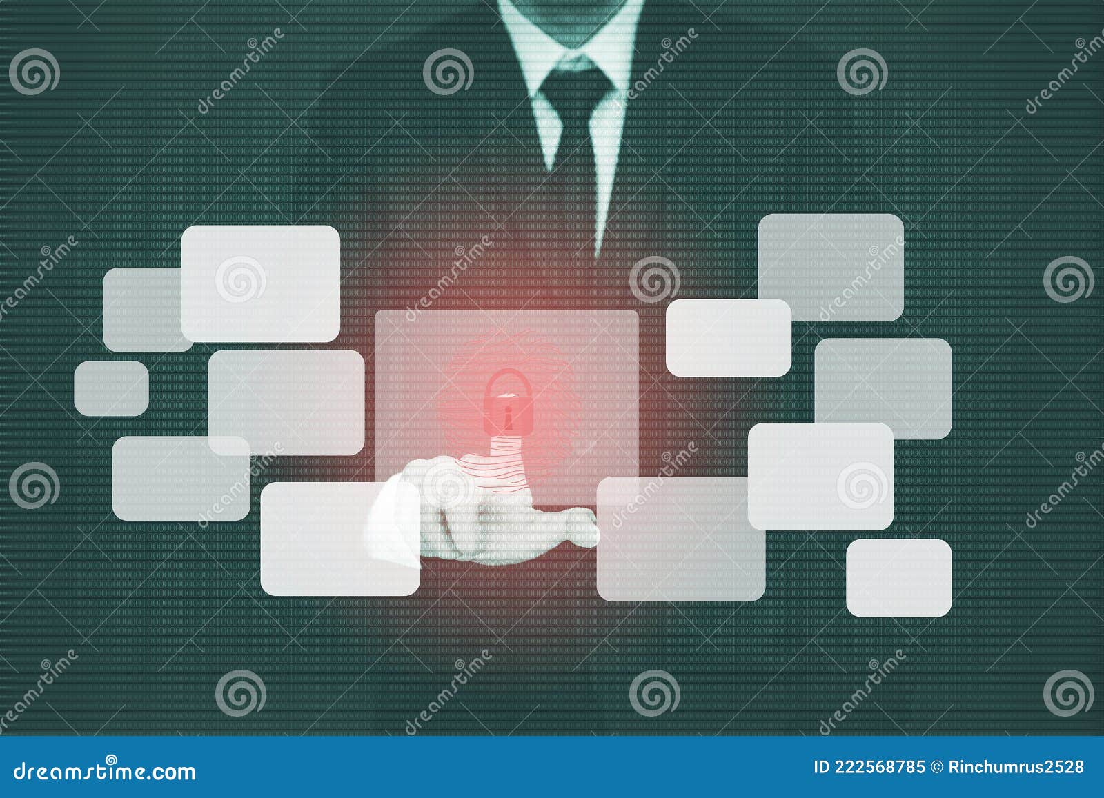 Businessman Hacker Hold Smart Phone And Touching In Graph Screen Code ...