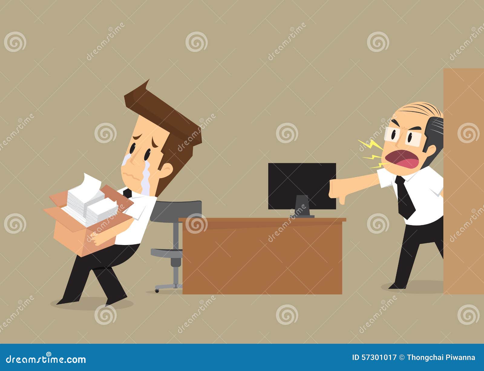Businessman Had Been Fired from His Job Stock Vector - Illustration of ...