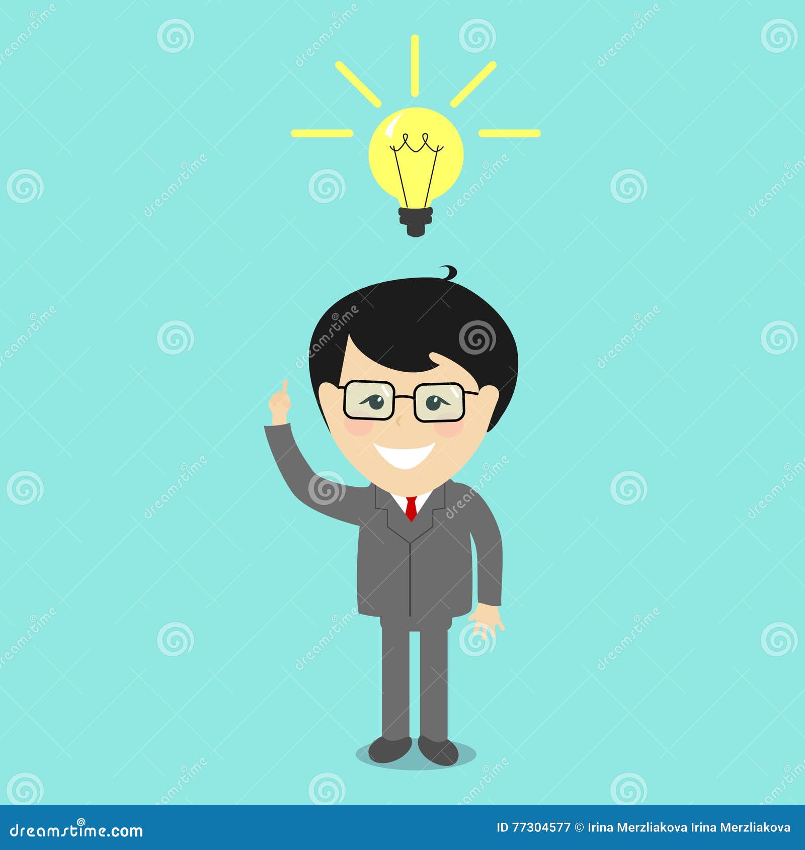 Businessman , Had an Idea. Make the Idea and Concept Solutions Stock ...