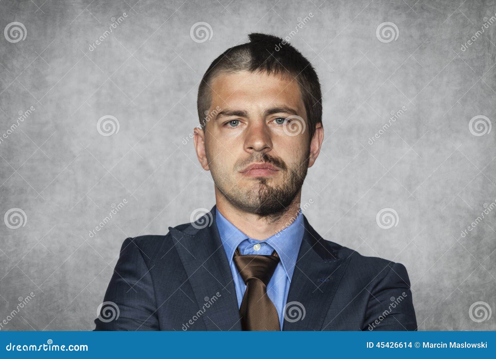 Businessman with a haircut stock photo. Image of broker - 45426614