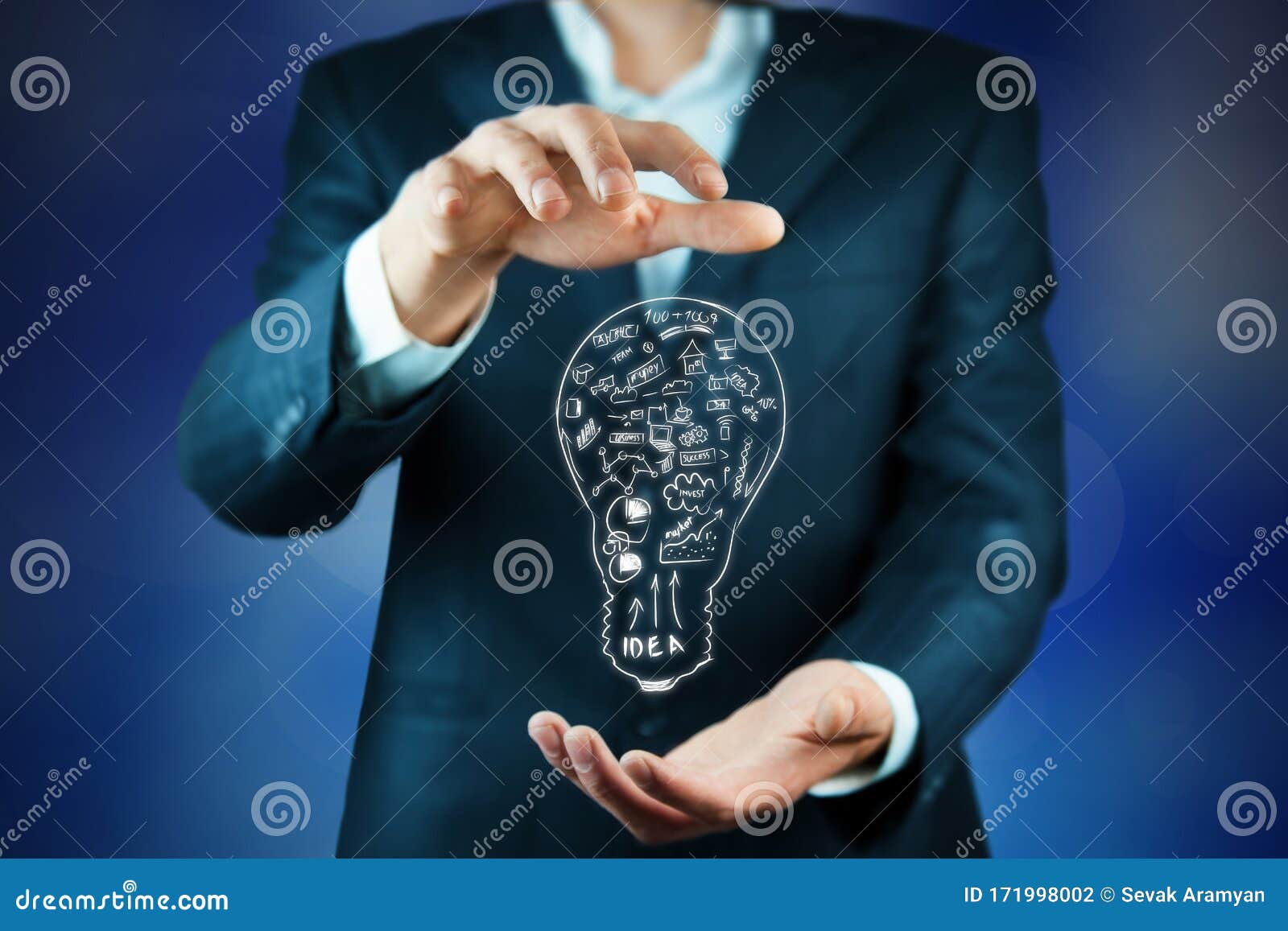 Businessman Hand Business Plan Stock Photo - Image of connection ...
