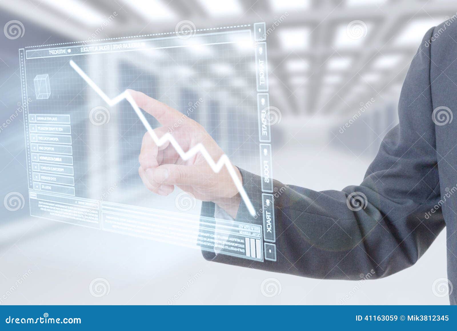 Hand And Chart Isolated At White Background Royalty-Free Stock Photo ...