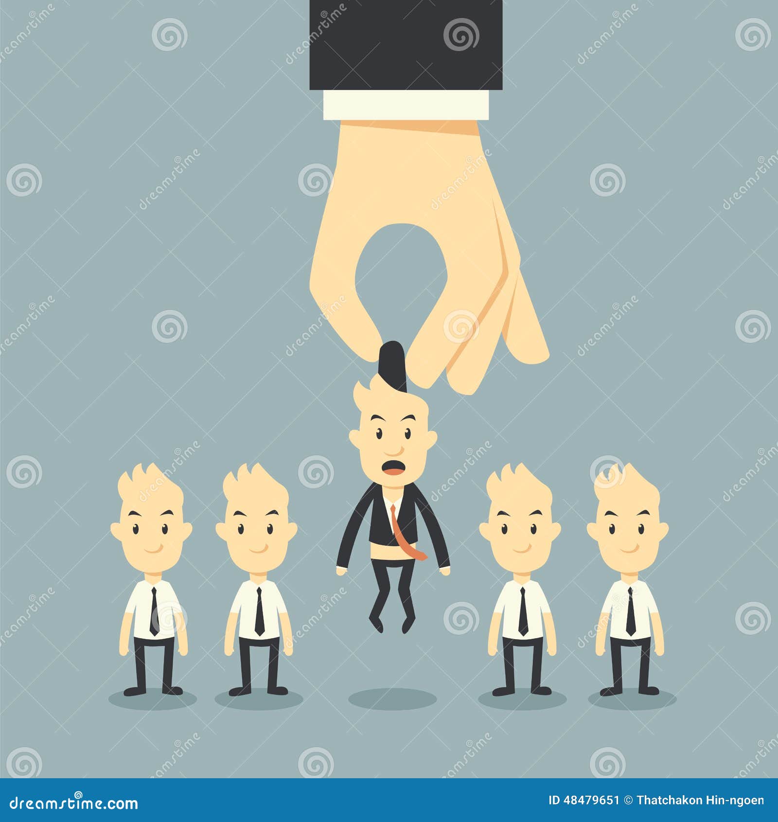 Businessman hand choosing stock vector. Illustration of finding - 48479651