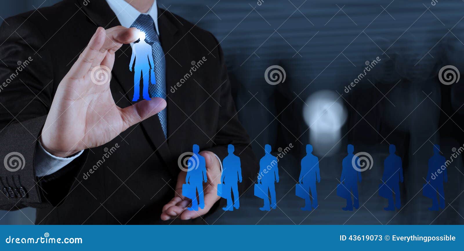 Businessman Hand Choosing People Icon Stock Image - Image of choosing ...