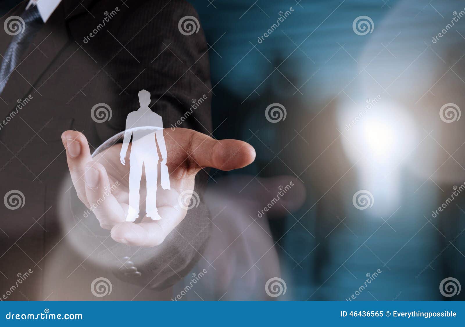 Businessman Hand Choosing People Icon Stock Image - Image of people ...