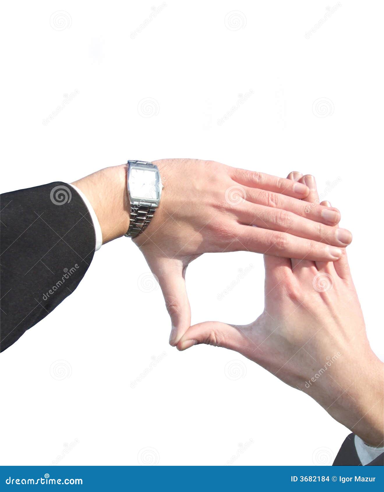 Businessman Hand Frame stock photo. Image of edges, close - 3682184