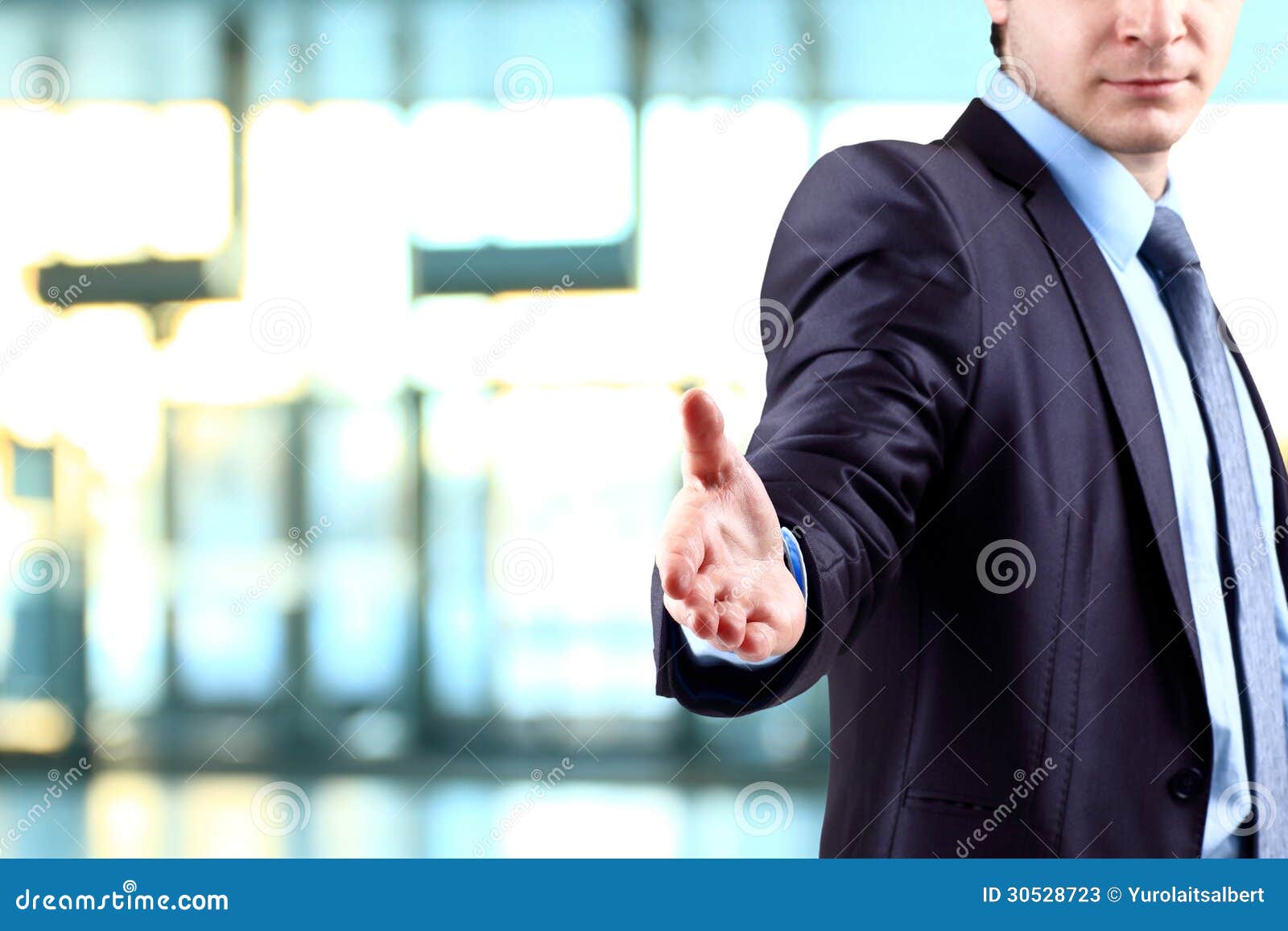The Businessman. Hand for a Handshake Stock Image - Image of adult ...