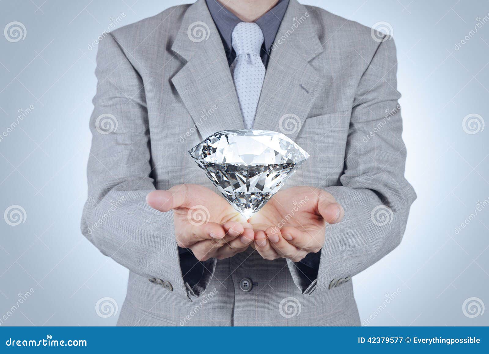 Businessman Hand Holding 3d Diamond Stock Image - Image of engagement ...