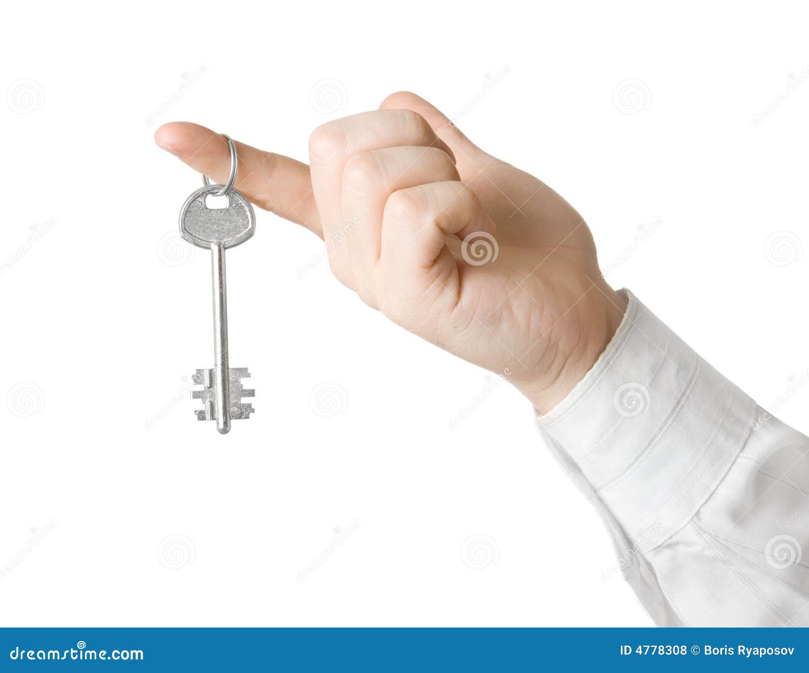 Businessman Hand, Holding Key Isolated Stock Photo - Image of object ...