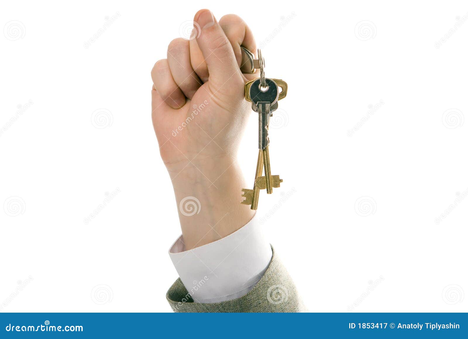 Businessman Hand Holding Key To Success Stock Image - Image of ...