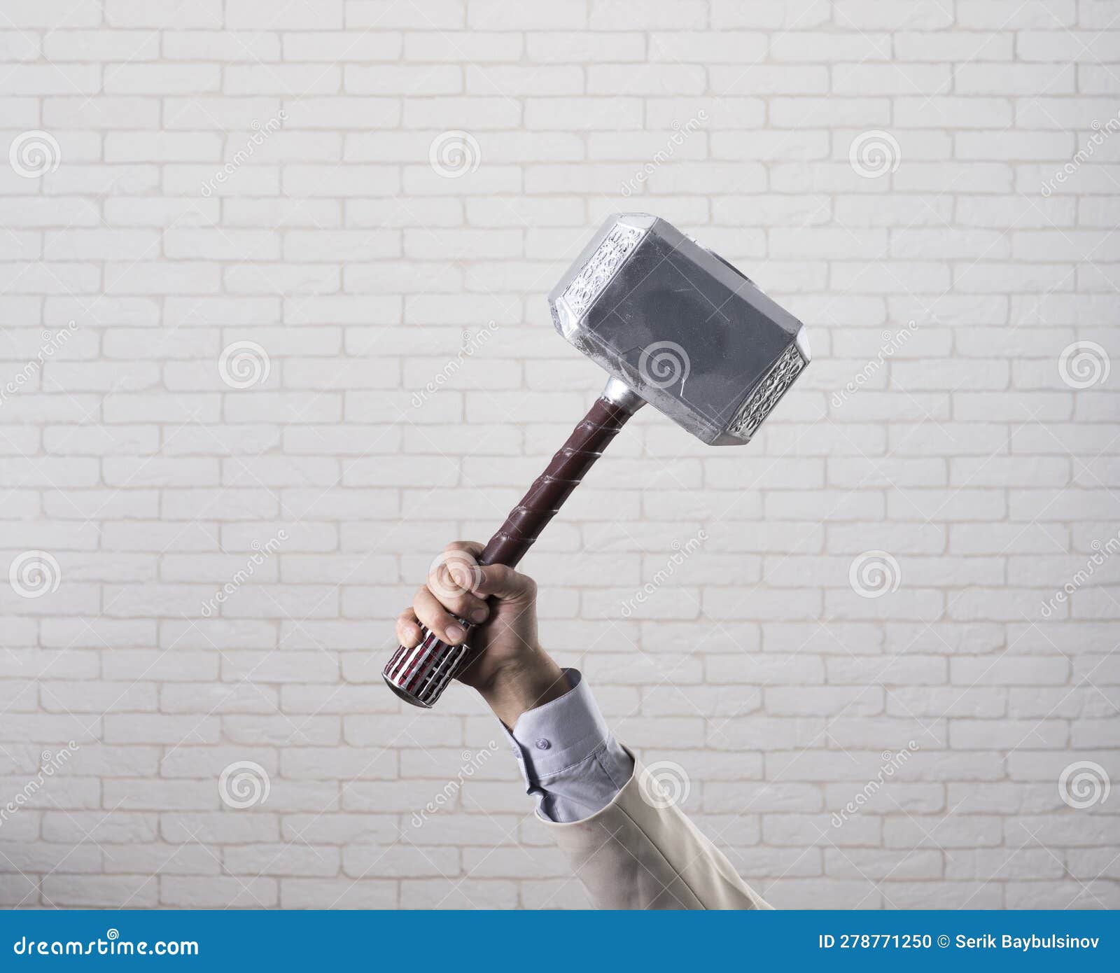 Hammer Of Thor, Mjolnir, Isolated On White Background. The Mythical ...