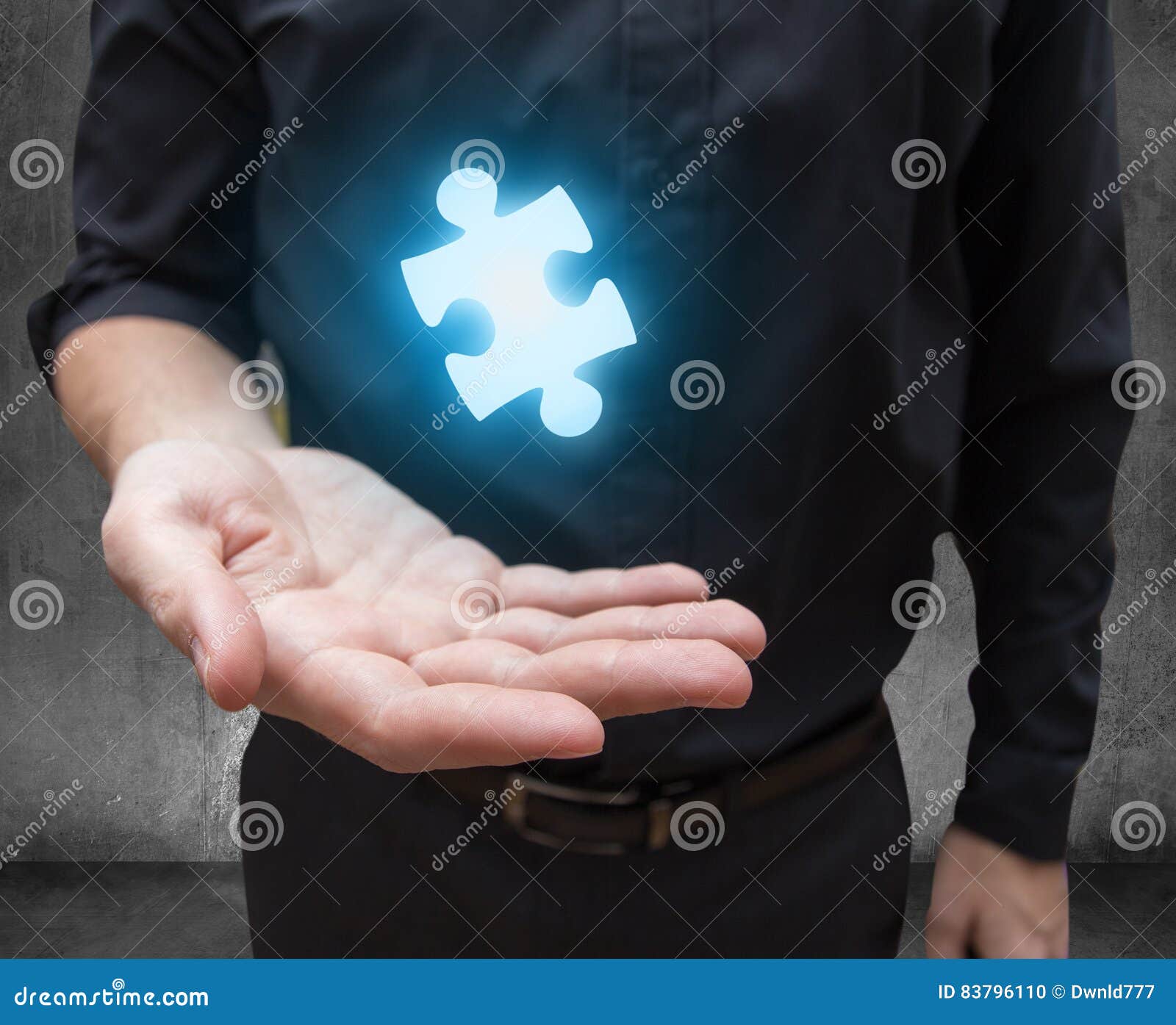 Businessman Hand Offers Solution Stock Photo - Image of offer ...