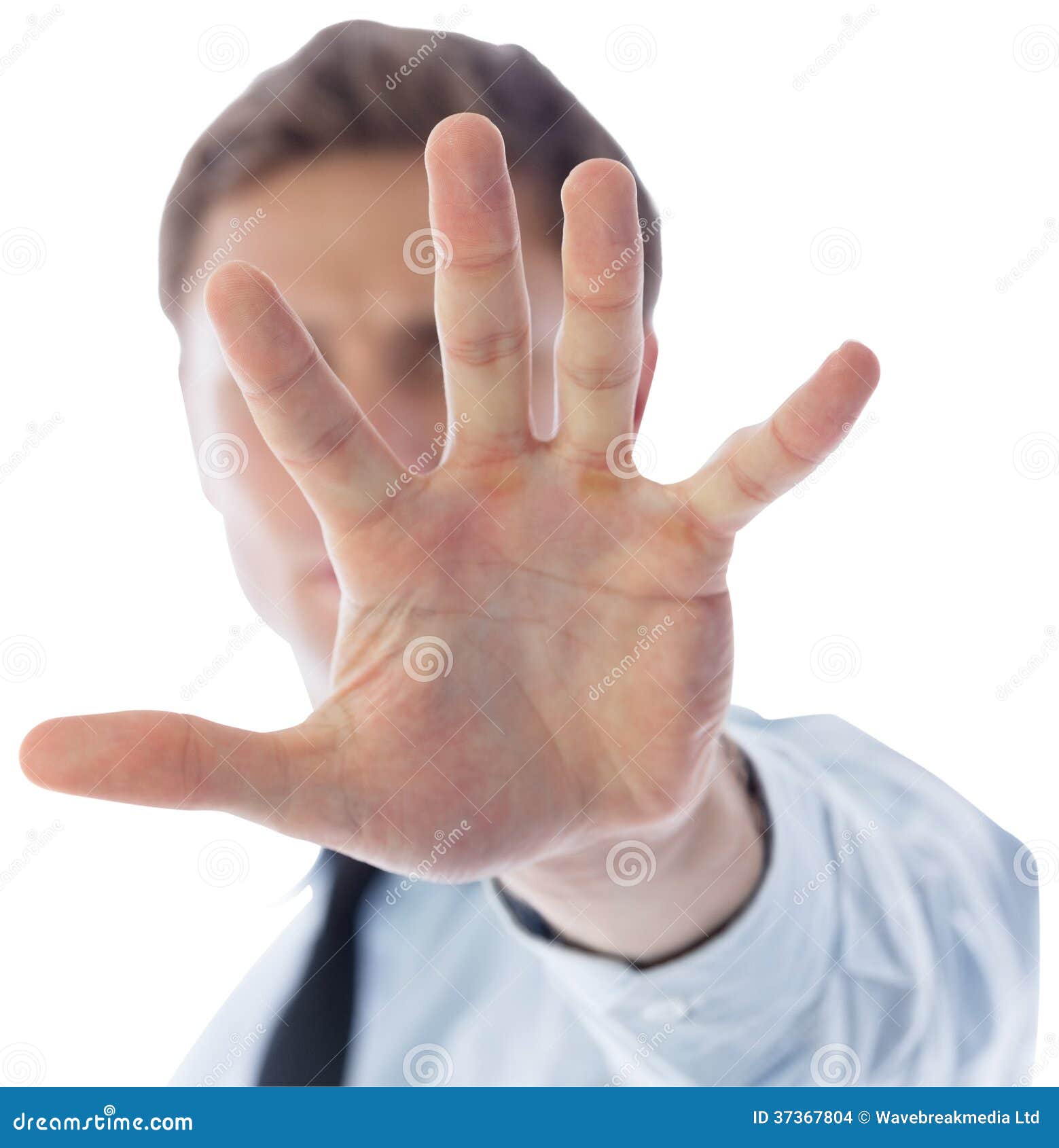 Businessman with hand out stock photo. Image of short - 37367804