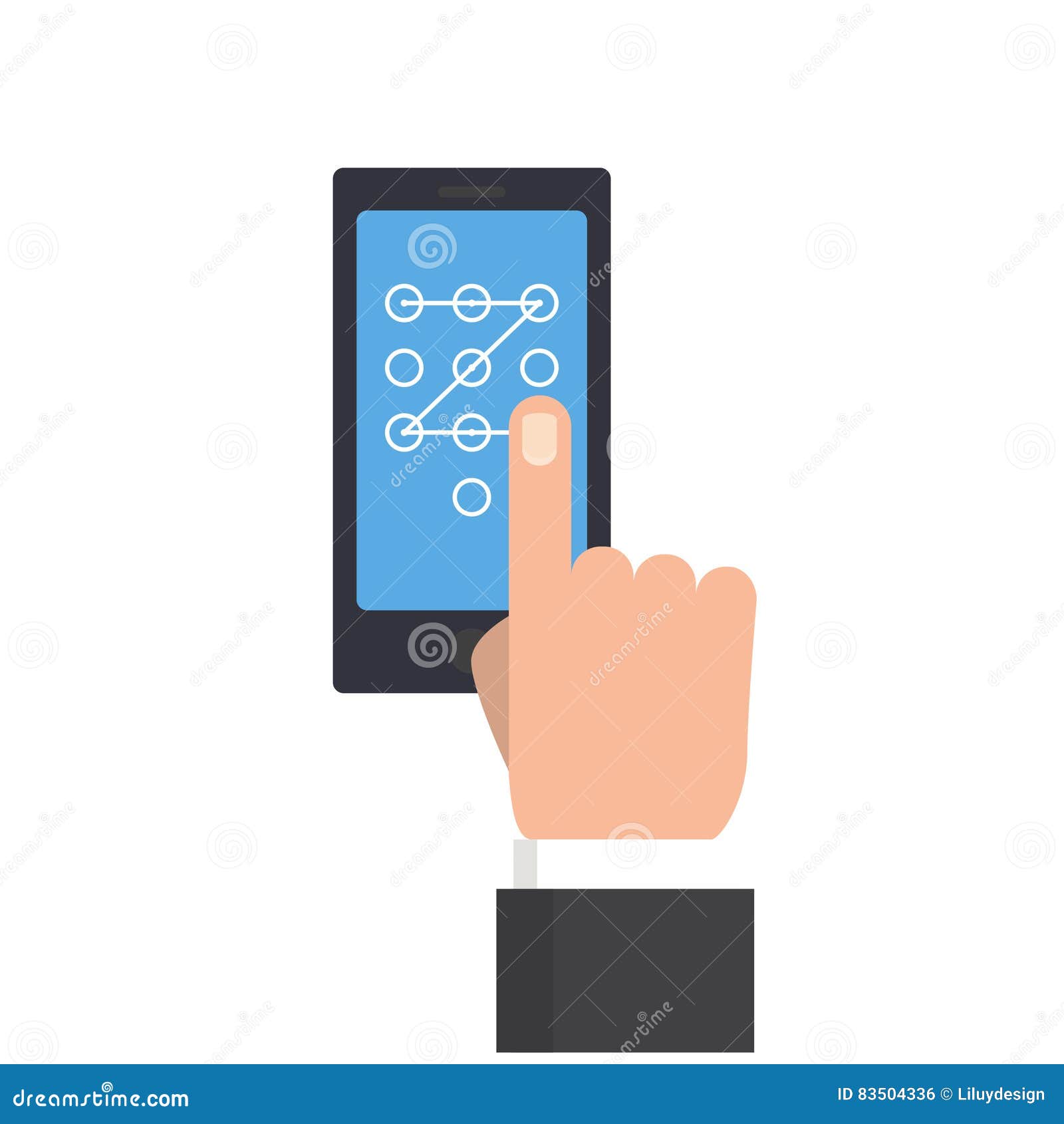 Businessman Hand Performing Touch Gesture To Unlock Phone. Stock Vector ... Businessman Hand Performing Touch Gesture To Unlock Phone. Stock Vector ...