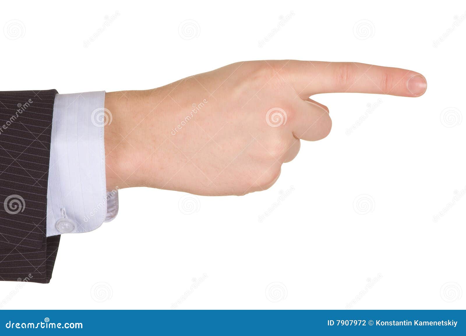 Businessman hand point. stock photo. Image of direction - 7907972