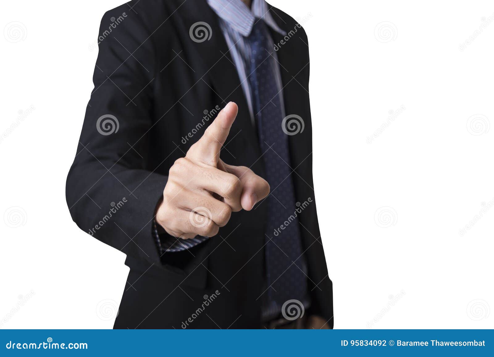 Businessman Hand Pointing Gesture Isolated on White Stock Photo - Image ...