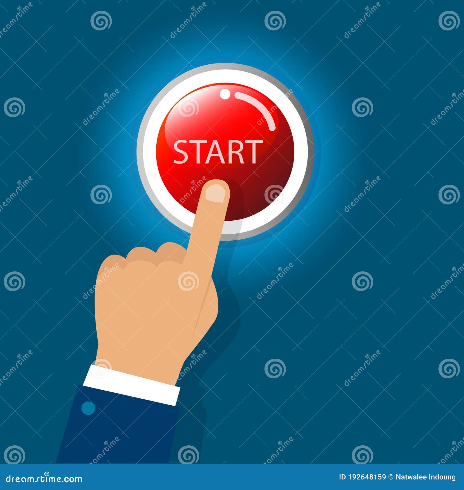 Pressing The Start Button Vector Illustration | CartoonDealer.com #61042960