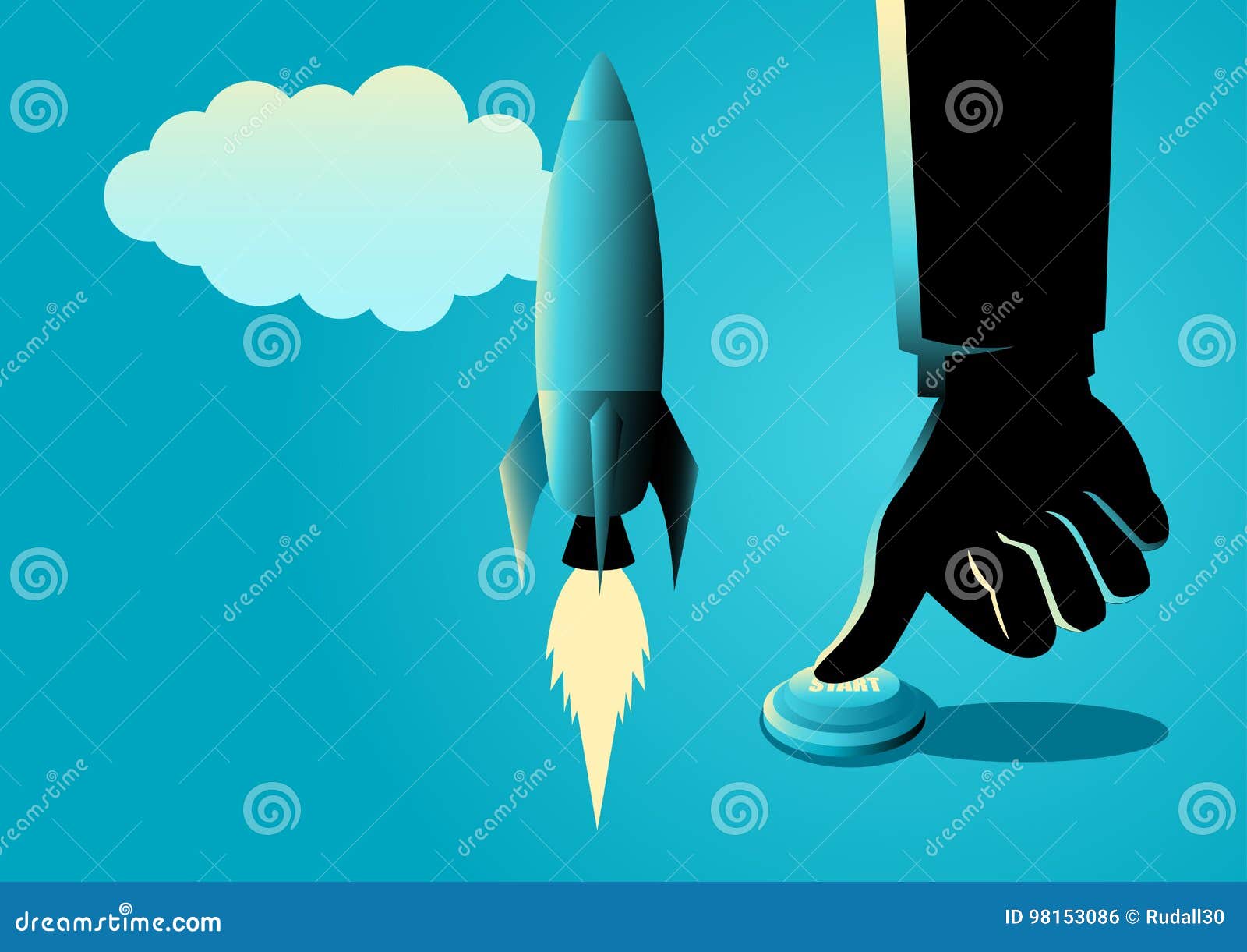 Businessman Hand Pushing the Start Button Stock Vector - Illustration ... Businessman Hand Pushing the Start Button Stock Vector - Illustration ...