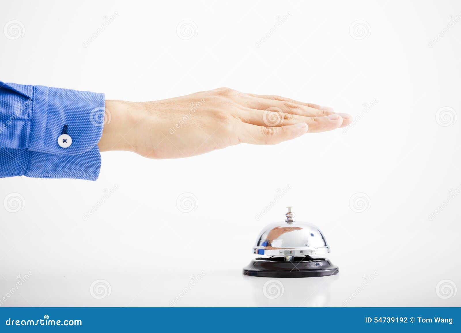 Businessman Hand Ringing the Bell Stock Photo - Image of bell ...