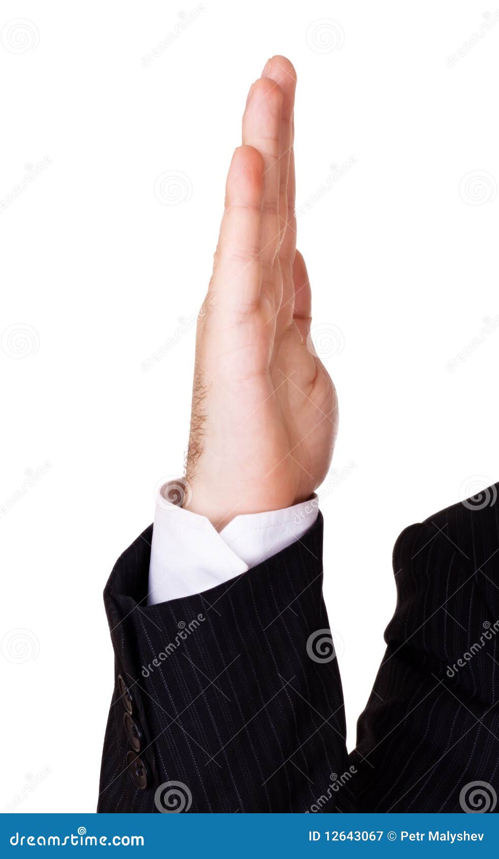 Businessman hand up stock image. Image of hand, competence - 12643067