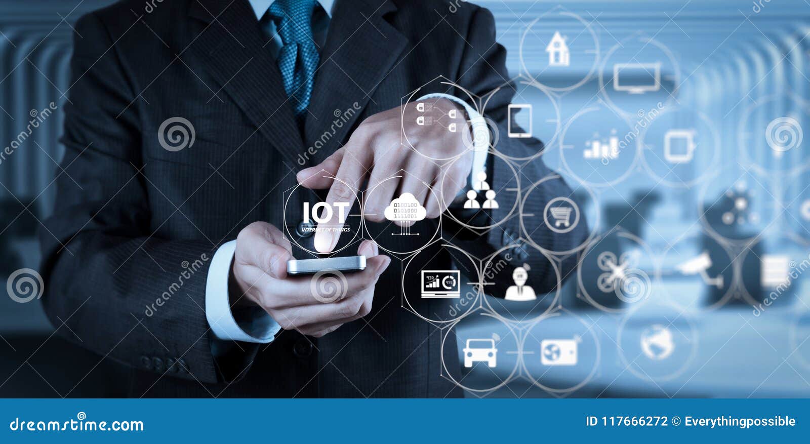 Businessman Hand Use Smart Phone Computer with Email Icon As Con Stock ...